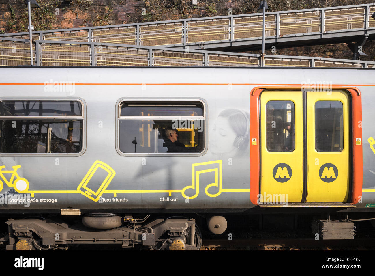 Merseyrail train carriage, Liverpool Stock Photo - Alamy