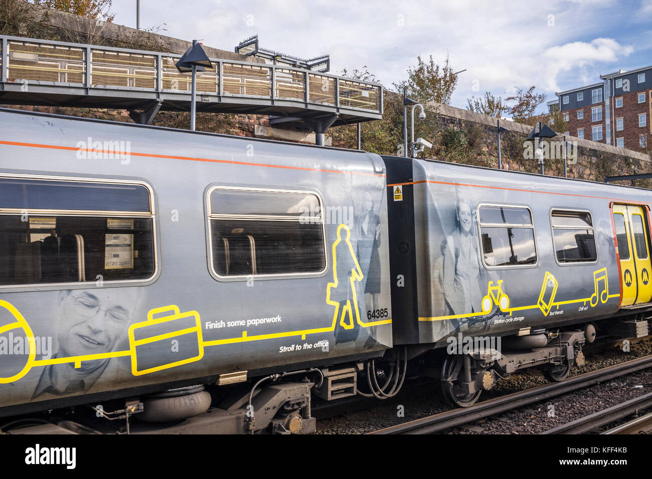 Merseyrail train carriage, Liverpool Stock Photo - Alamy