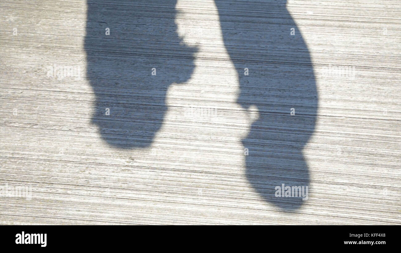 Couple Kissing Shadow. Shadows of Lover Bride and Groom on white wall ...