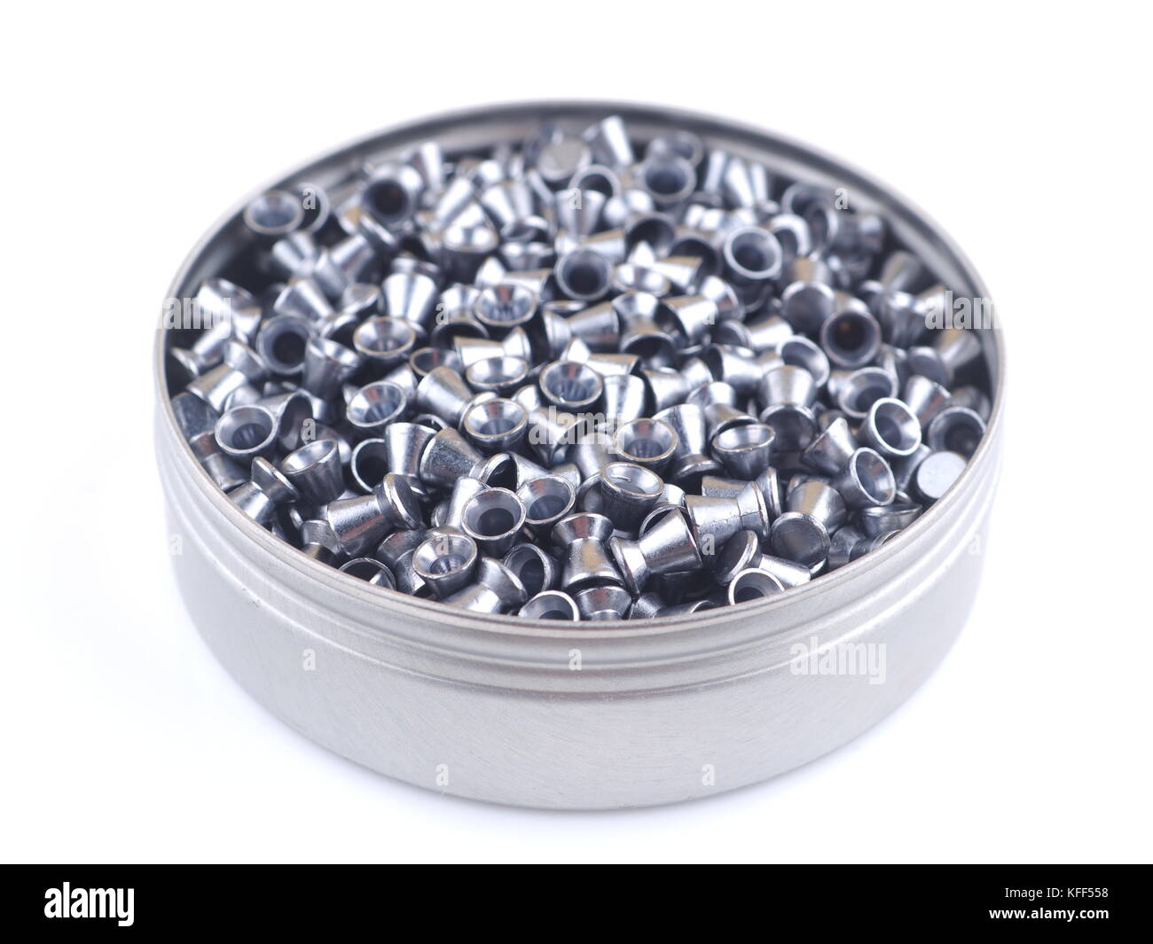 airgun bullets on a white background Stock Photo - Alamy