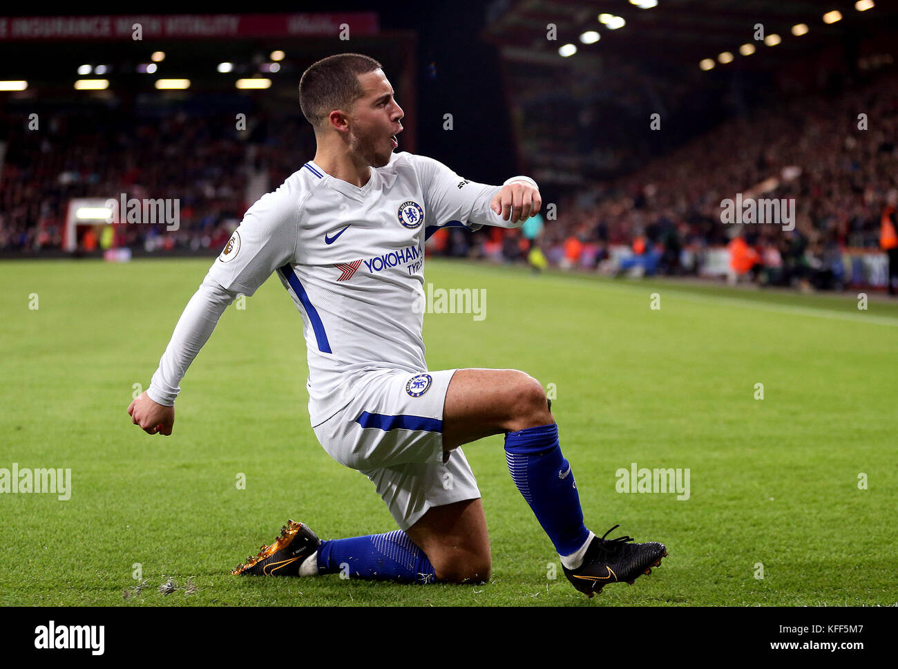 Chelsea's Eden Hazard celebrates scoring his side's first goal of the ...