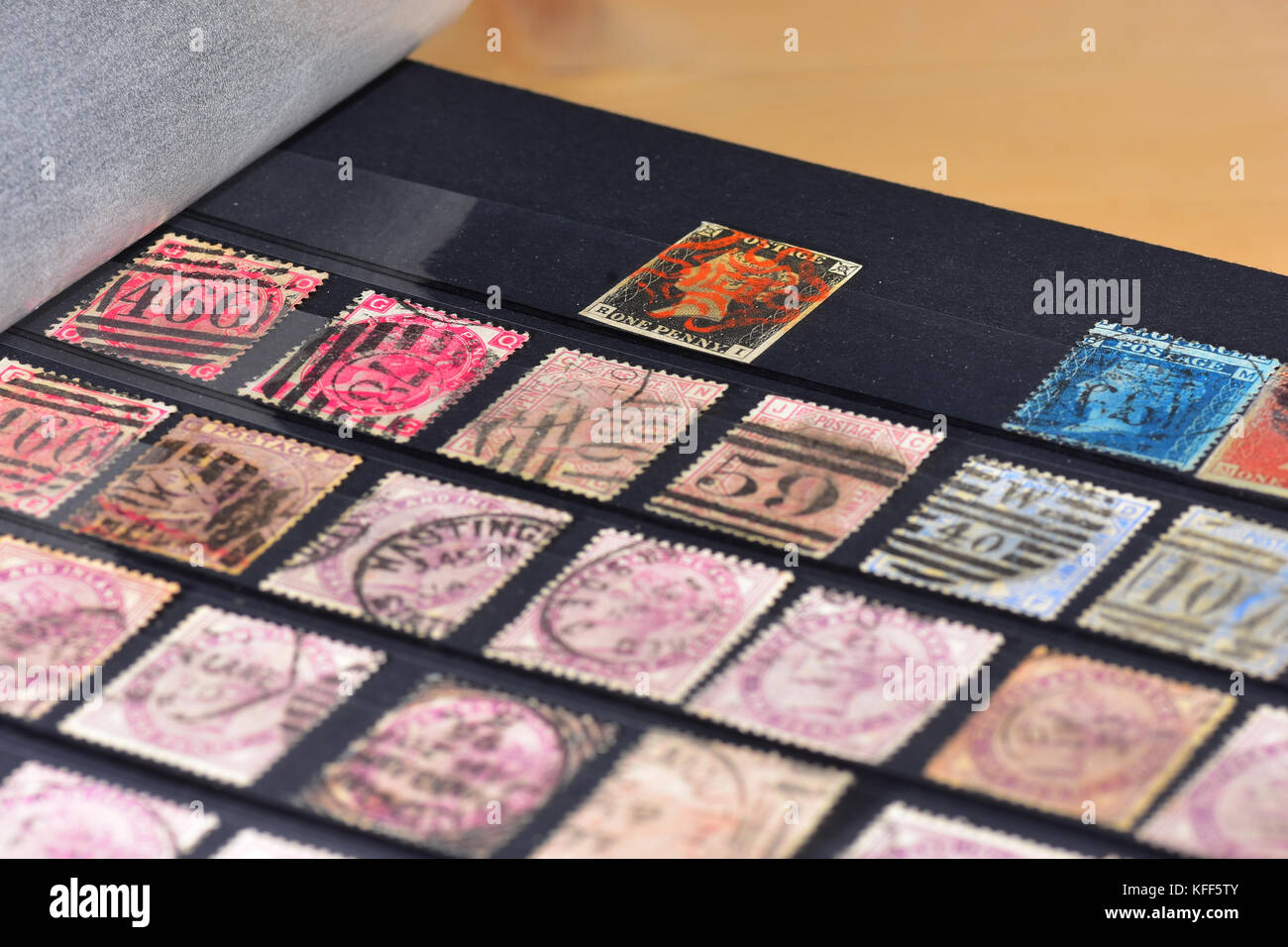 Old British empire stamps - Queen Victoria Stock Photo - Alamy