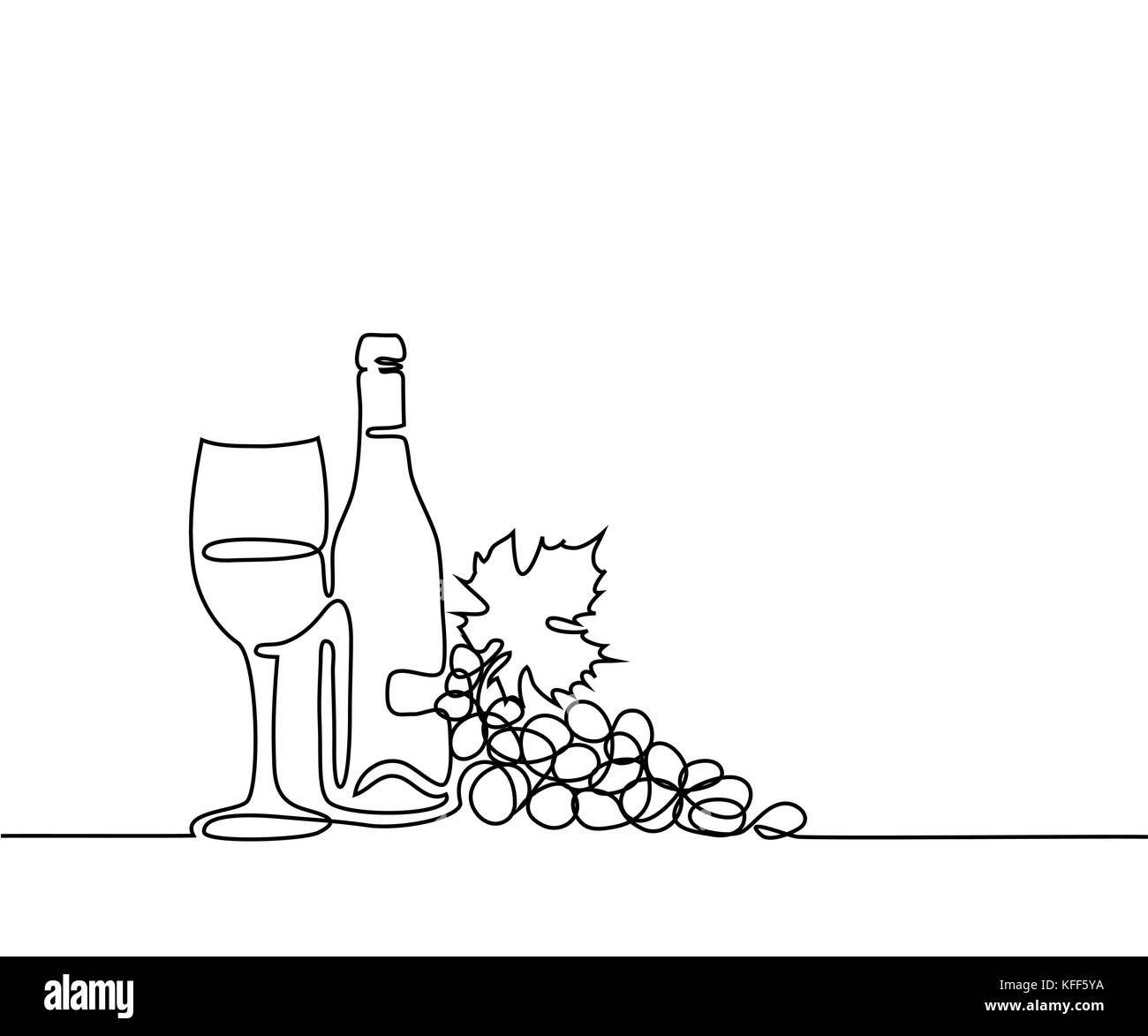 Wine Glass Bottle Drawing