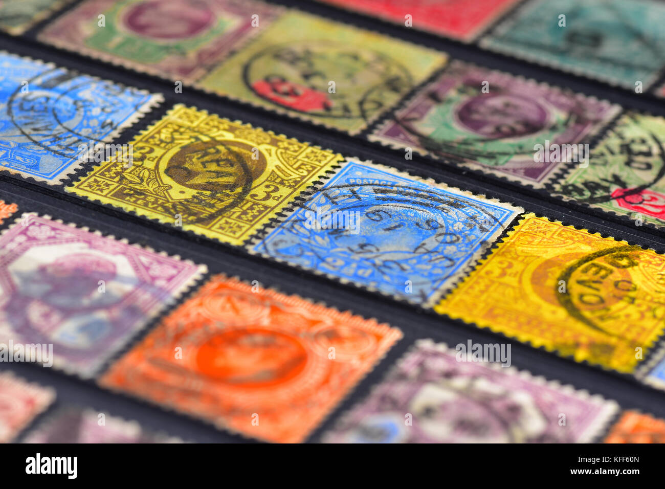 Old British empire stamp collection - George V Stock Photo - Alamy