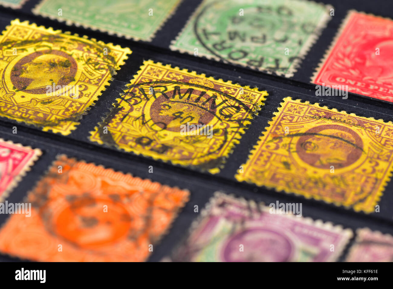 Old British empire stamp collection - George V Stock Photo - Alamy