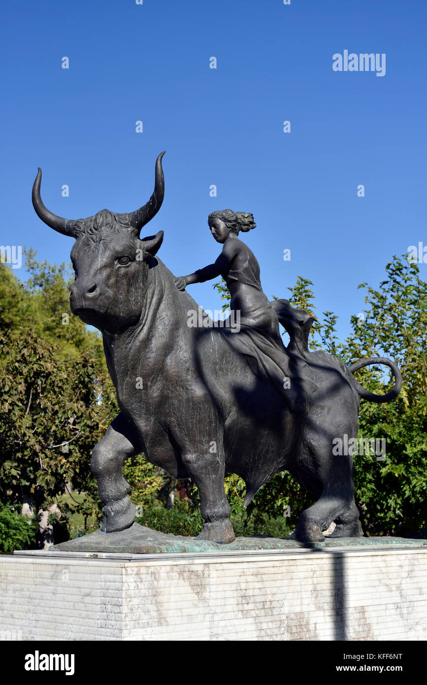 Statue of the abduction of Europa in Athens, Greece Stock Photo - Alamy