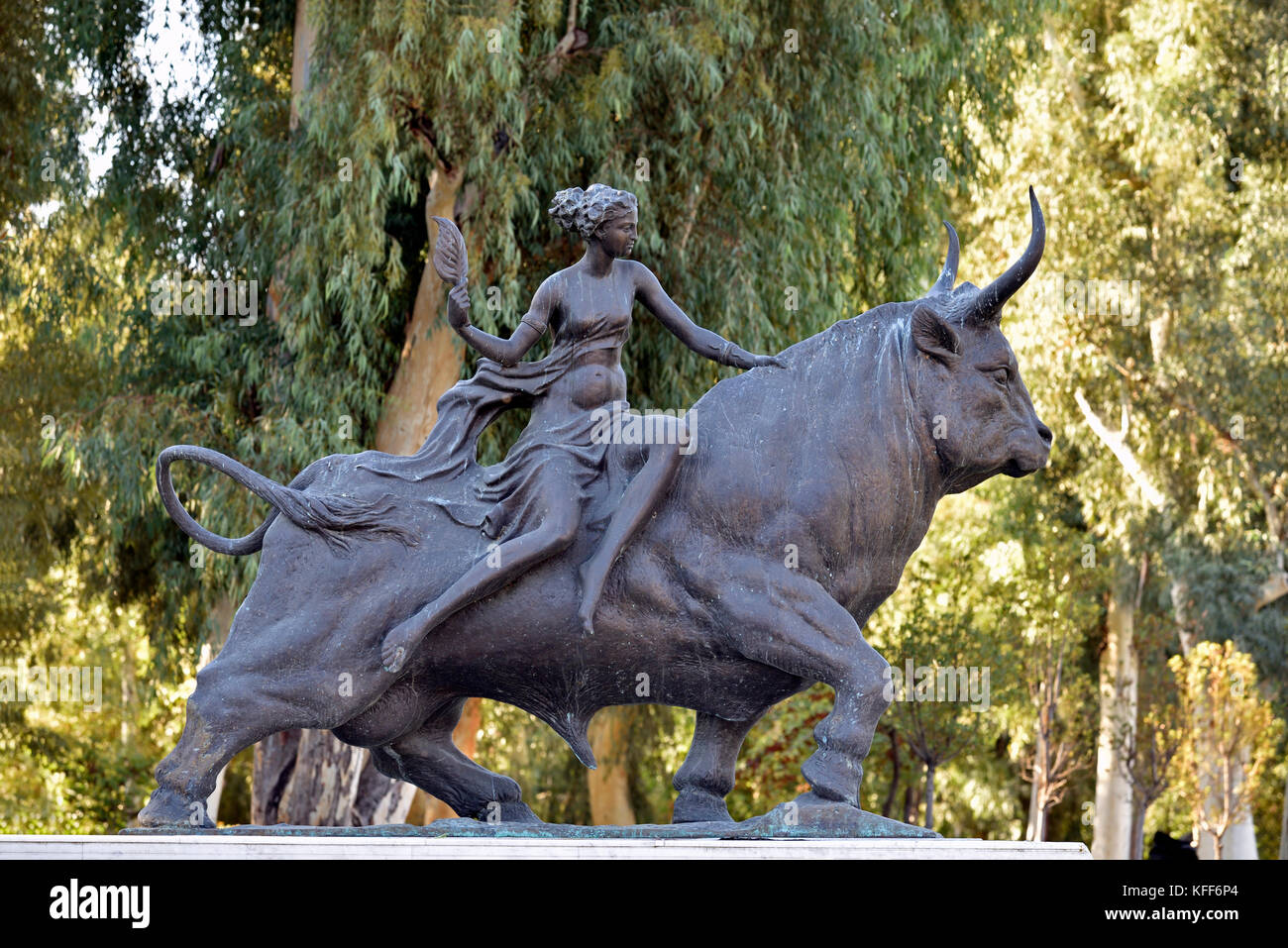 European Union Symbol Woman On Bull