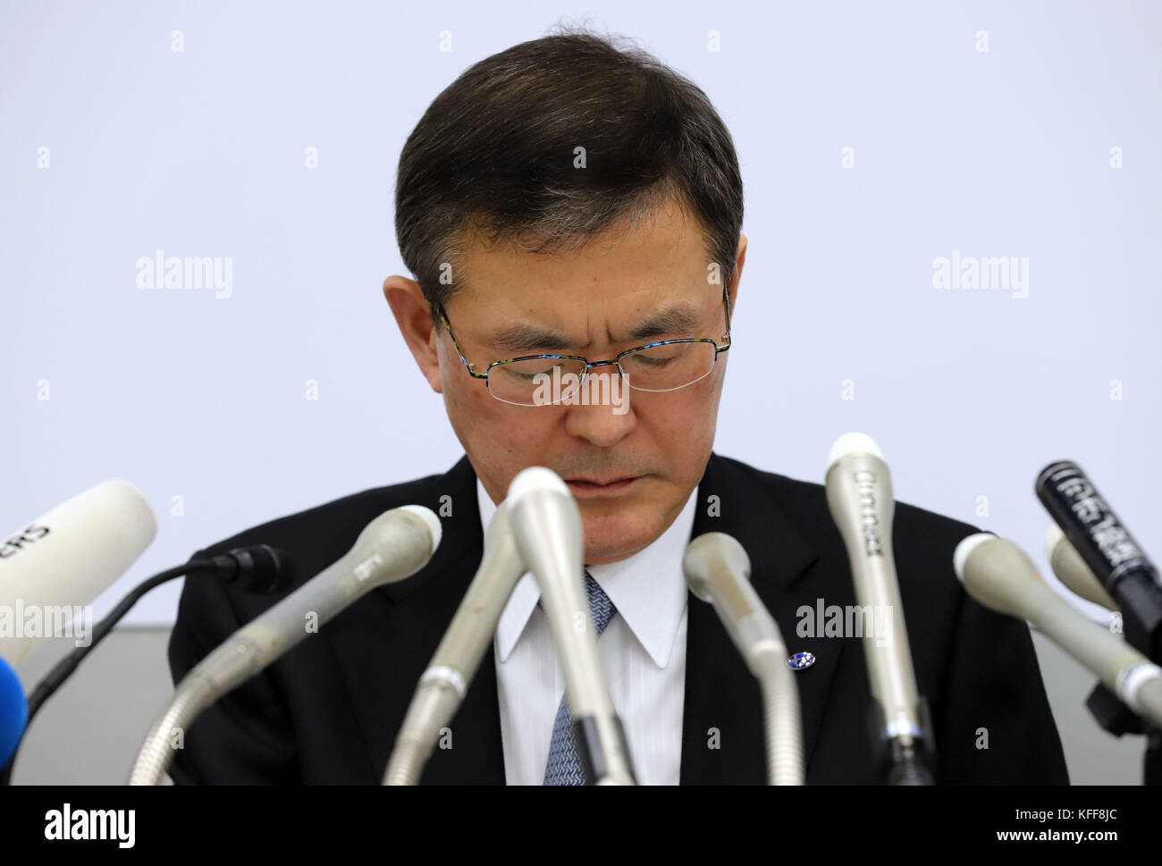 Tokyo, Japan. 27th Oct, 2017. Japanese automaker Subaru president ...