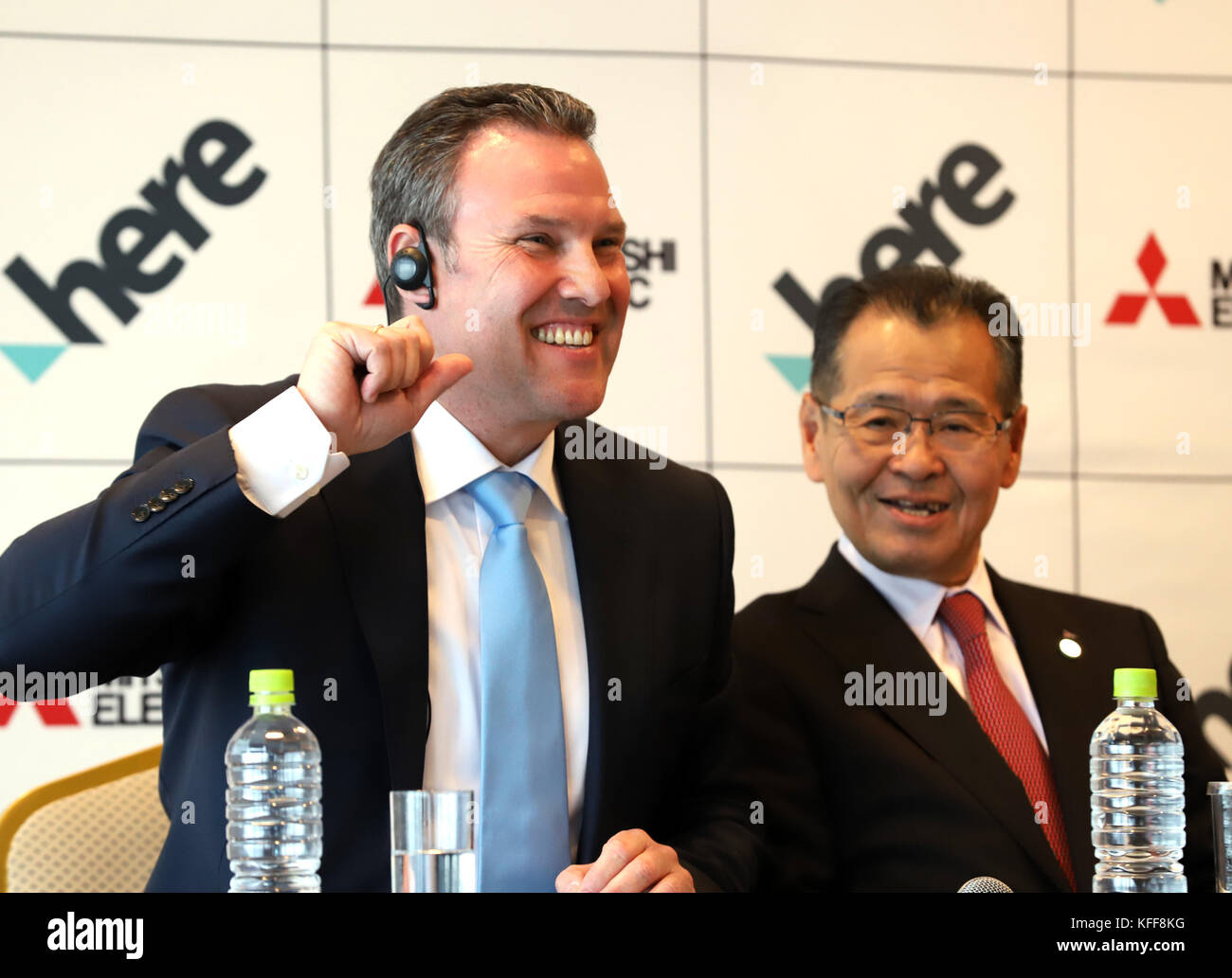 Tokyo, Japan. 27th Oct, 2017. Dutch open location platform company HERE ...