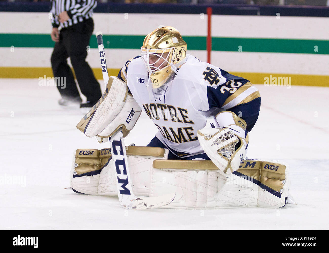 South Bend, Indiana, USA. 27th Oct, 2017. Notre Dame goaltender Cale ...