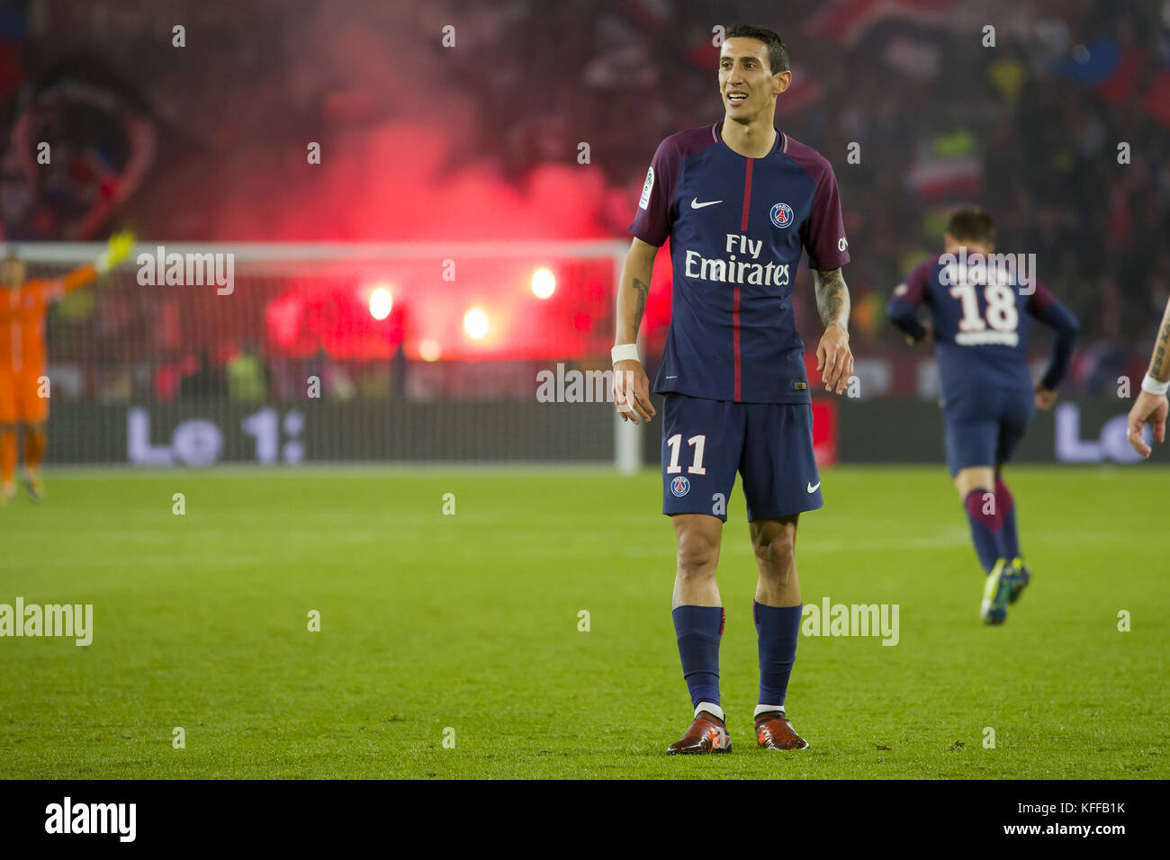 Paris, Paris, France. 27th Oct, 2017. Angel Di Maria during the French ...