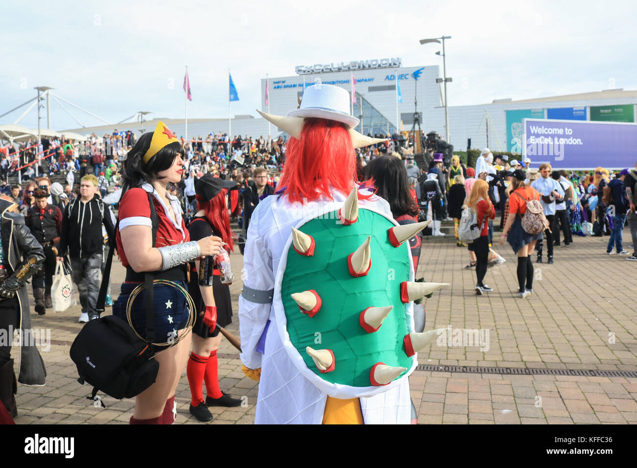 London UK. 28th October 2017. Cosplayers dressed in their favourite ...