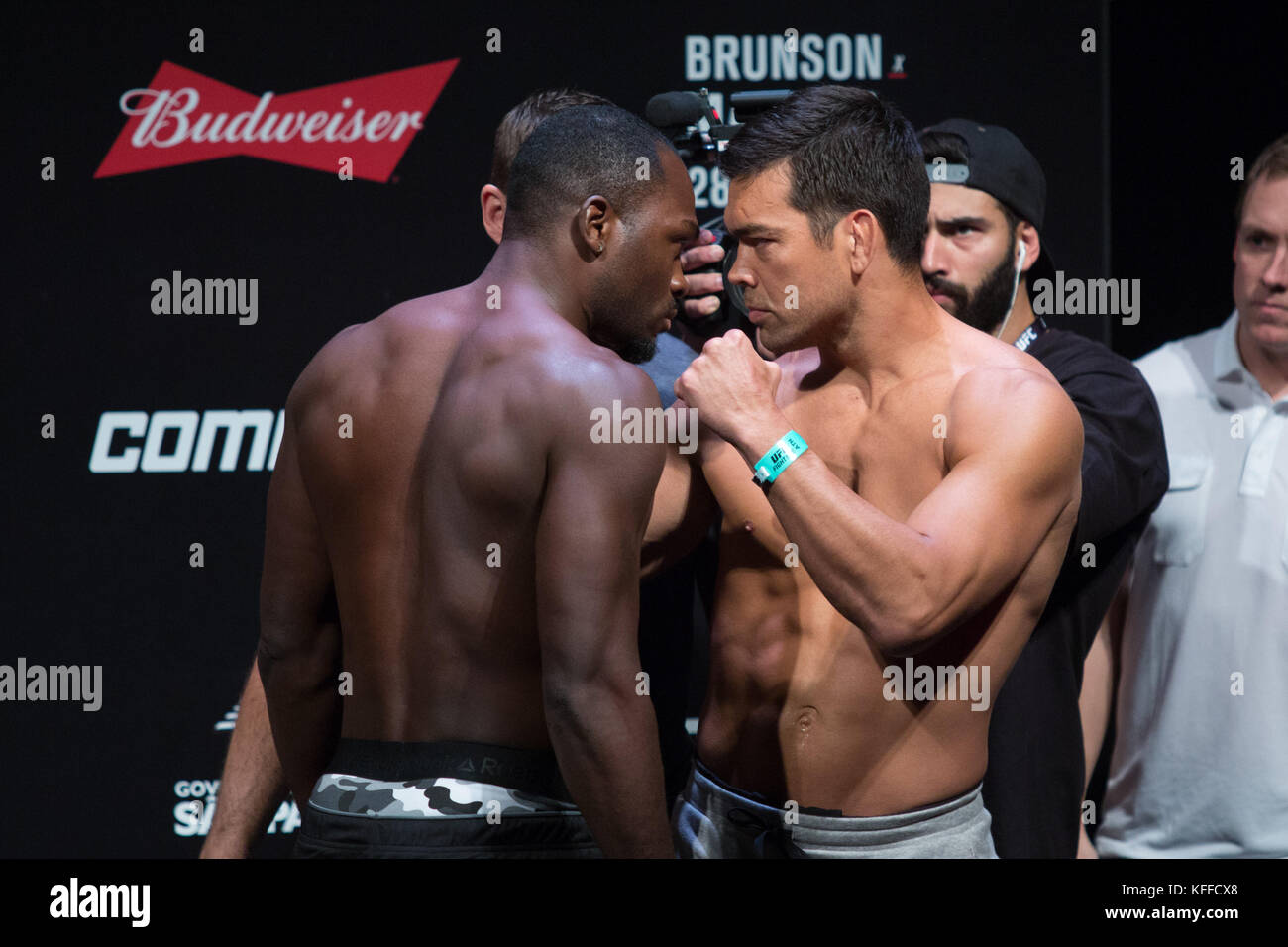 São Paulo, Brazil. 27th October, 2017. Opponents Lyoto Machida of ...