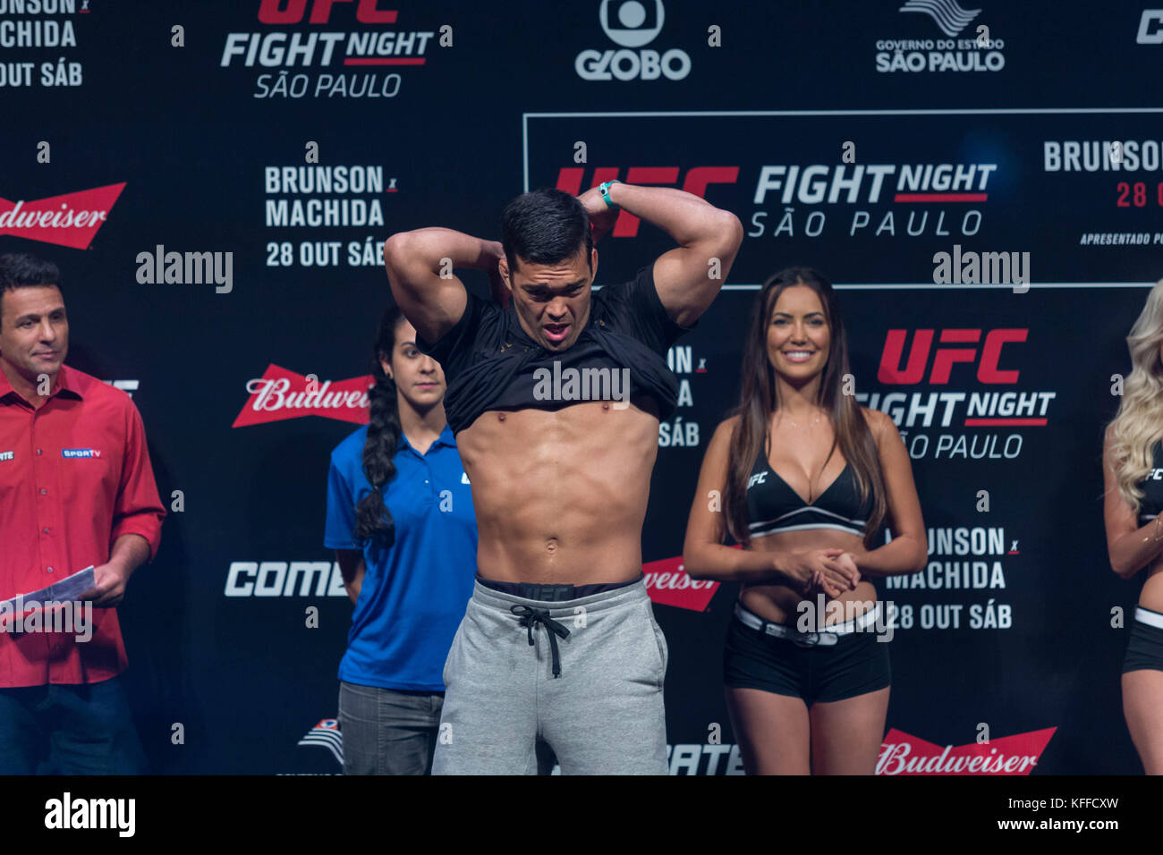 São Paulo, Brazil. 27th October, 2017. UFC fighter Lyoto Machida of ...