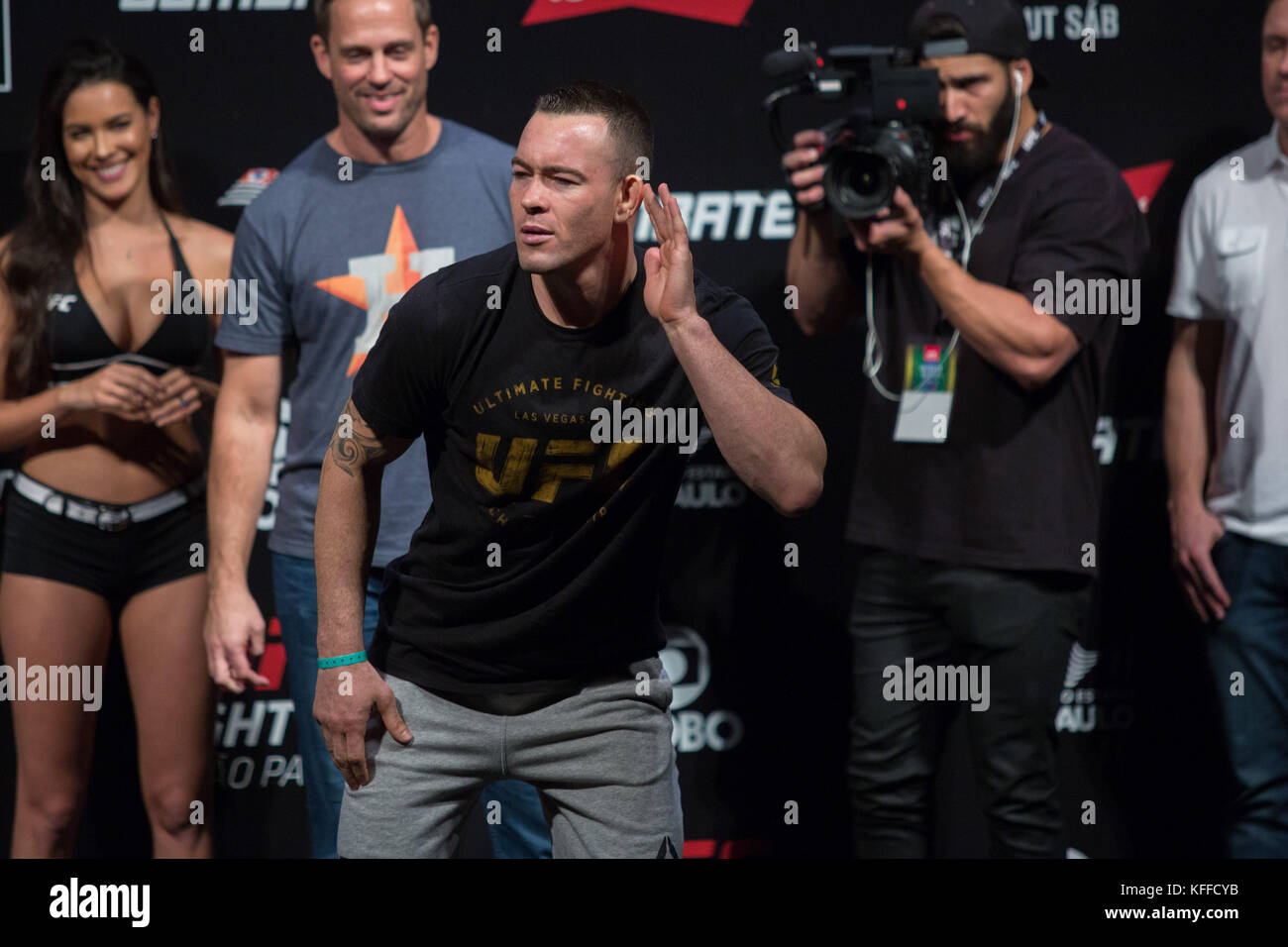 São Paulo, Brazil. 27th October, 2017. UFC fighter Colby Covington of ...