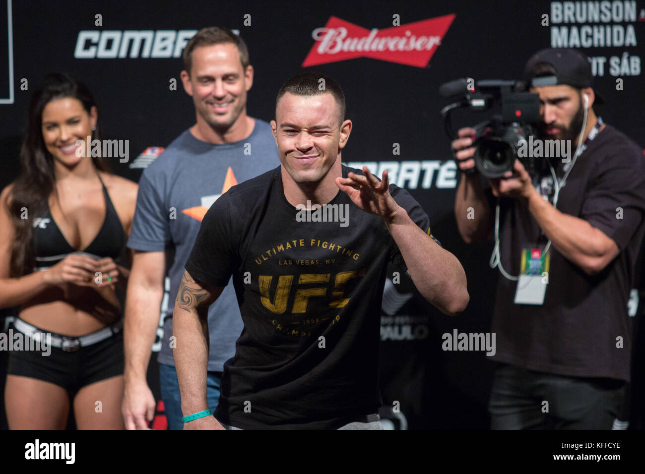 São Paulo, Brazil. 27th October, 2017. UFC fighter Colby Covington of ...