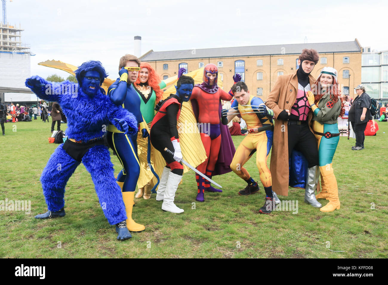 London UK. 28th October 2017. Cosplayers dressed in their favourite ...