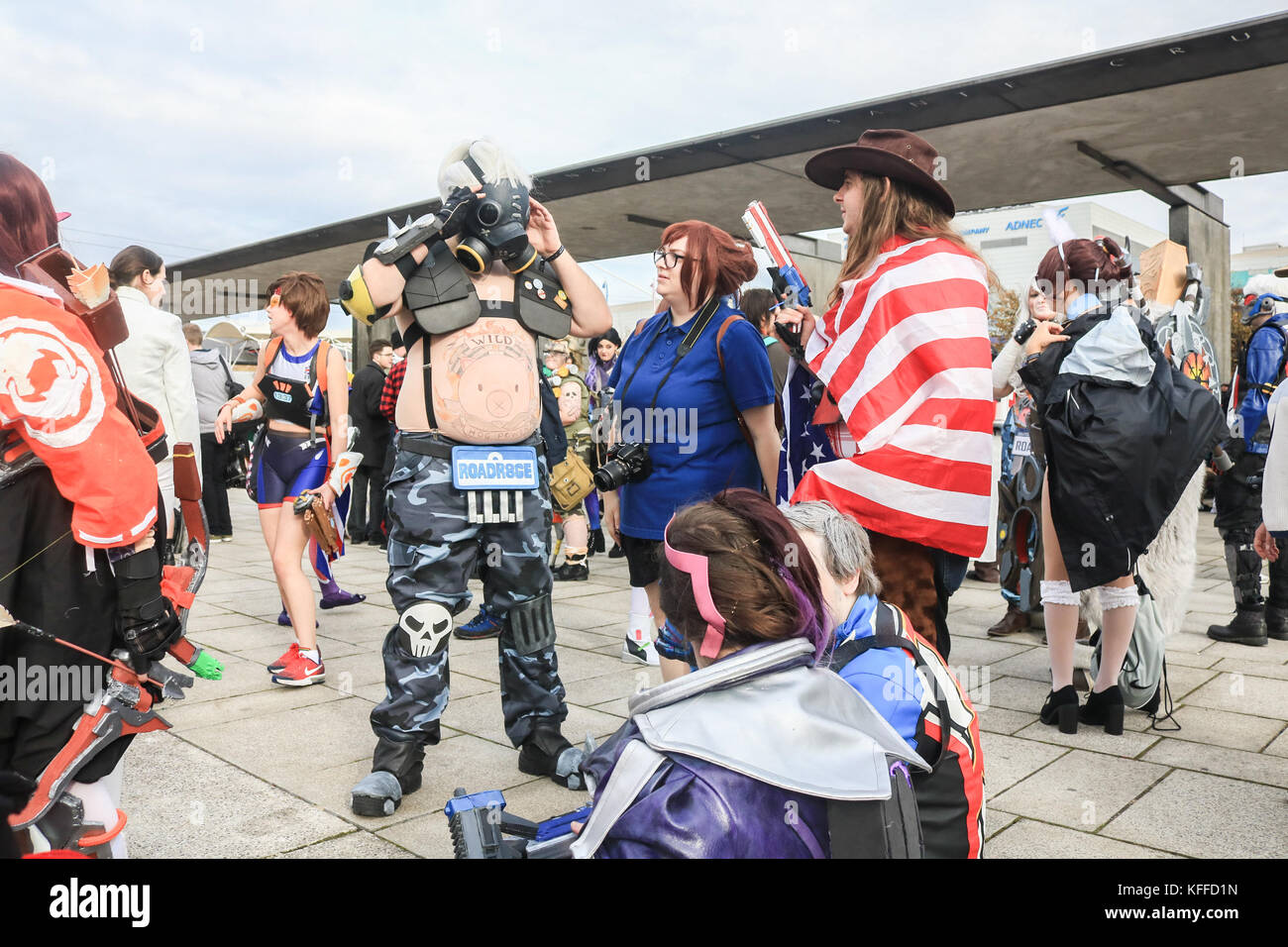 London UK. 28th October 2017. Cosplayers dressed in their favourite ...