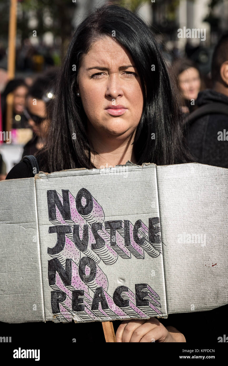 London, UK. 28th Oct, 2017. 19th Annual remembrance procession protest ...