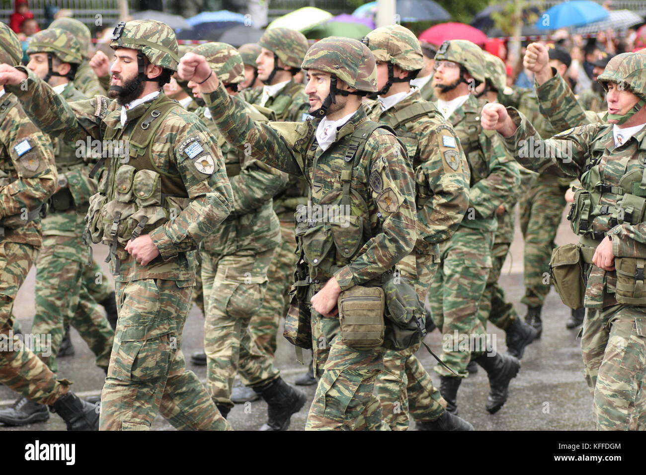 Thessaloniki, Greece. 28th October 2017. Greek army soldiers take part ...