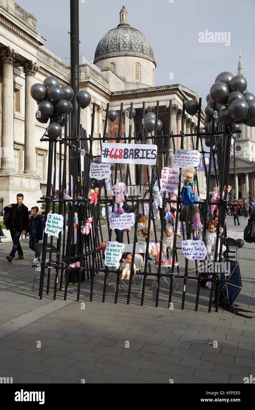 London,UK,28th October 2017,Turkey Purge Demonstration in Trafalgar ...