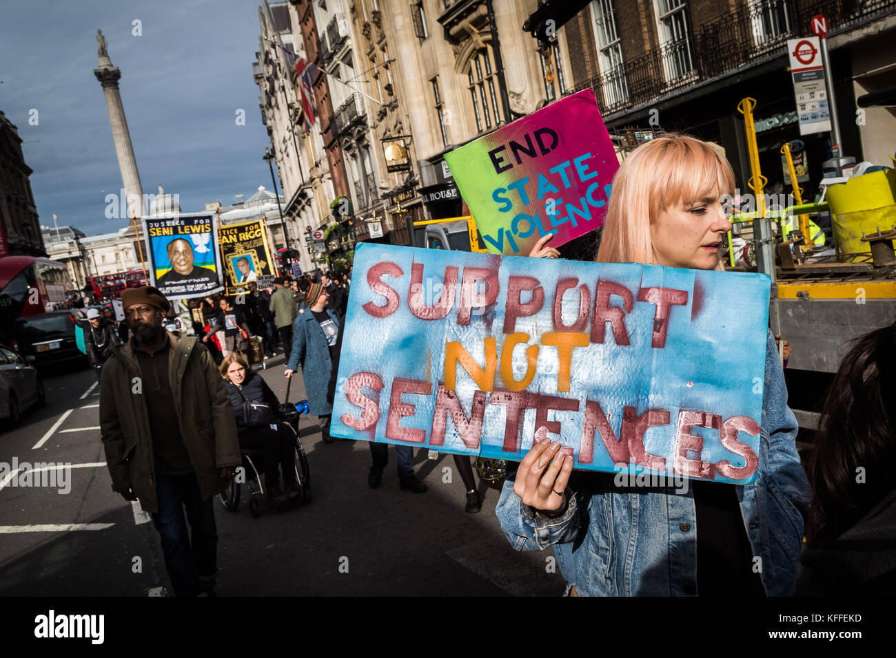 London, UK. 28th Oct, 2017. 19th Annual remembrance procession protest ...
