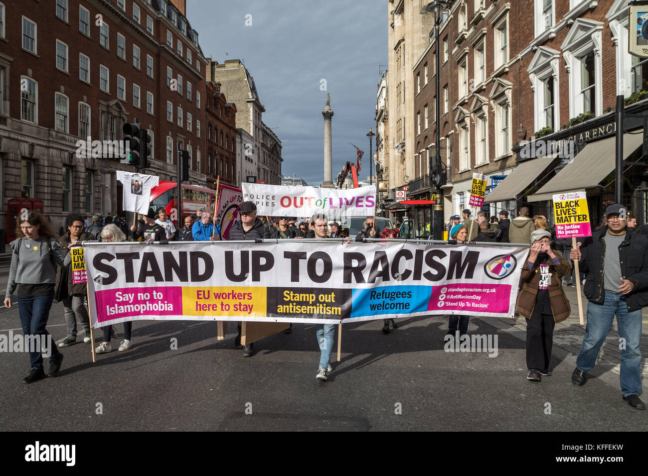 London, UK. 28th Oct, 2017. 19th Annual remembrance procession protest ...