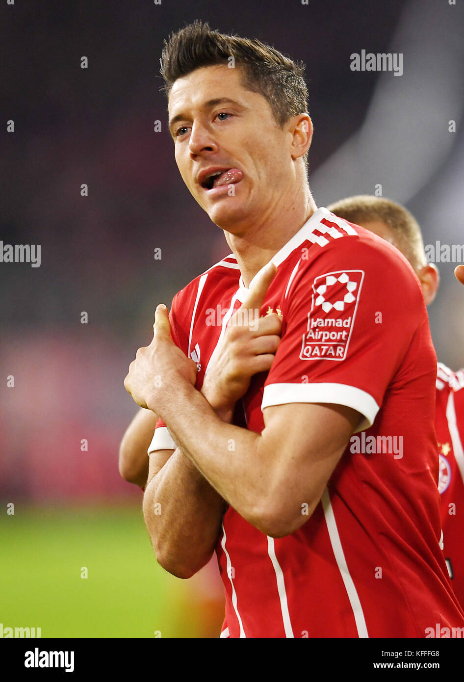 Munich, Germany. 28th Oct, 2017. Robert Lewandowski of Munich ...