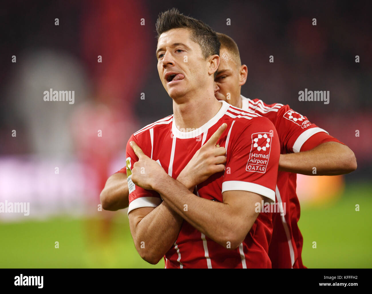 Munich, Germany. 28th Oct, 2017. Robert Lewandowski of Munich ...