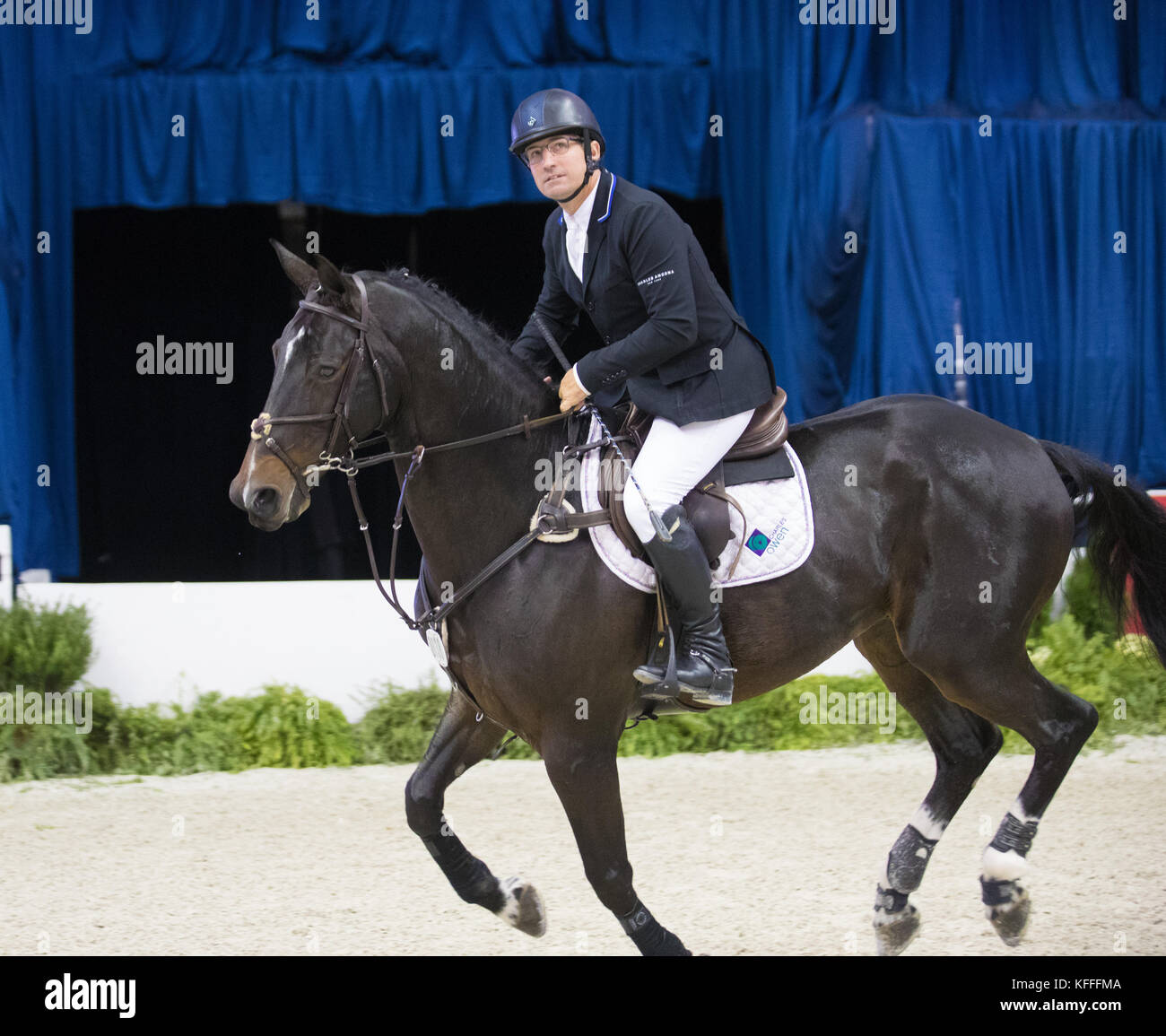 Aaron Vale (USA) aboard Finou celebrates winning the $25,000 ...