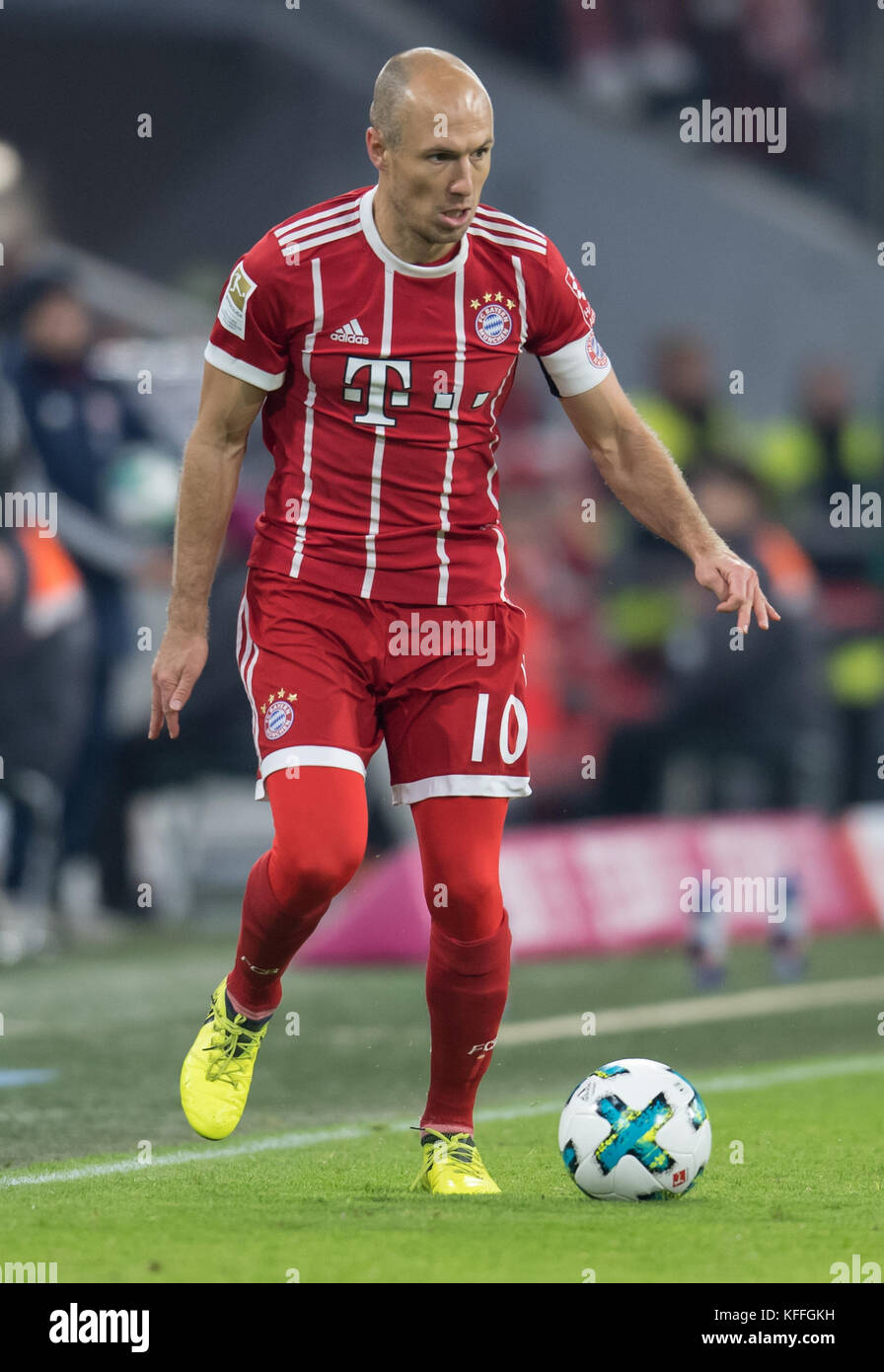 Munich, Germany. 28th Oct, 2017. Arjen Robben of Munich in action ...