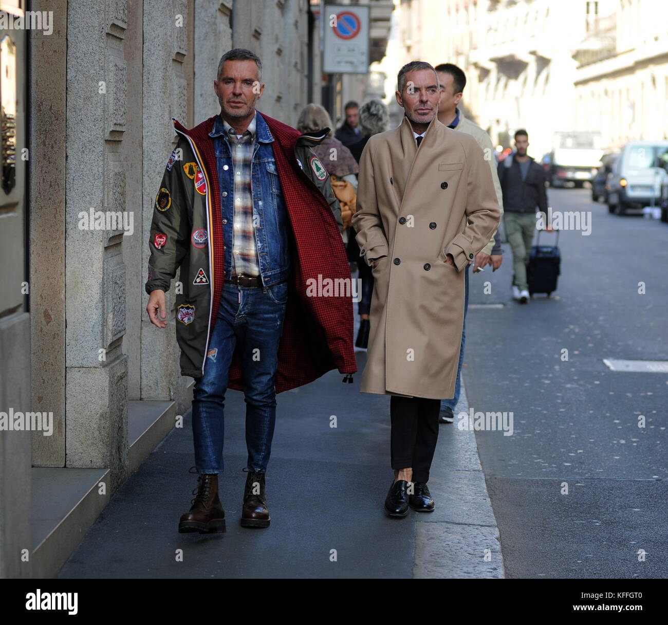 Milan, Dean and Dan Caten walk in the center The Dean and Dan Caten ...