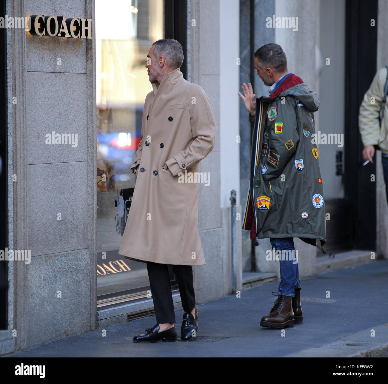 Milan, Dean and Dan Caten walk in the center The Dean and Dan Caten ...