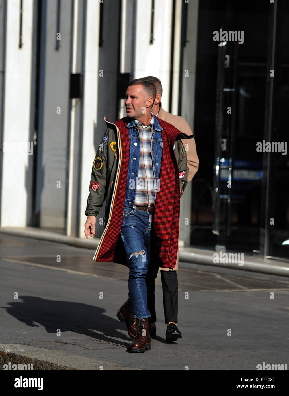 Milan, Dean and Dan Caten walk in the center The Dean and Dan Caten ...