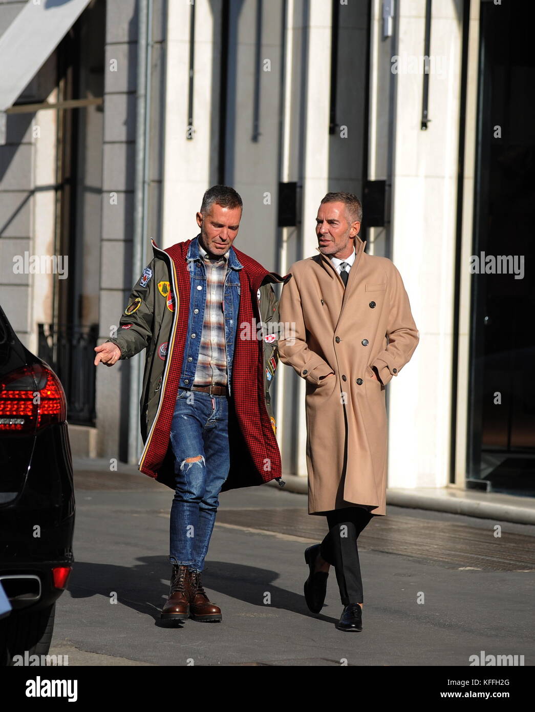 Milan, Dean and Dan Caten walk in the center The Dean and Dan Caten ...