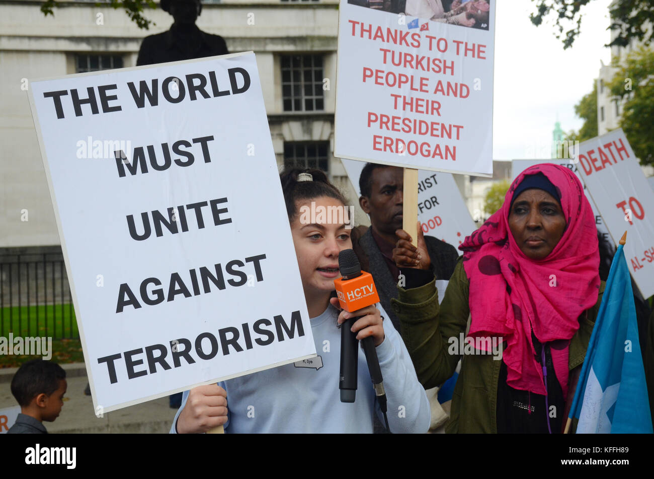 London, UK. 28th October, 2017. Somali terrorism protest outside ...