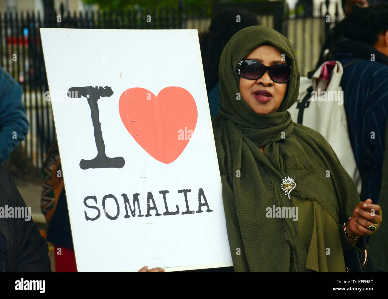 London, UK. 28th October, 2017. Somali terrorism protest outside ...