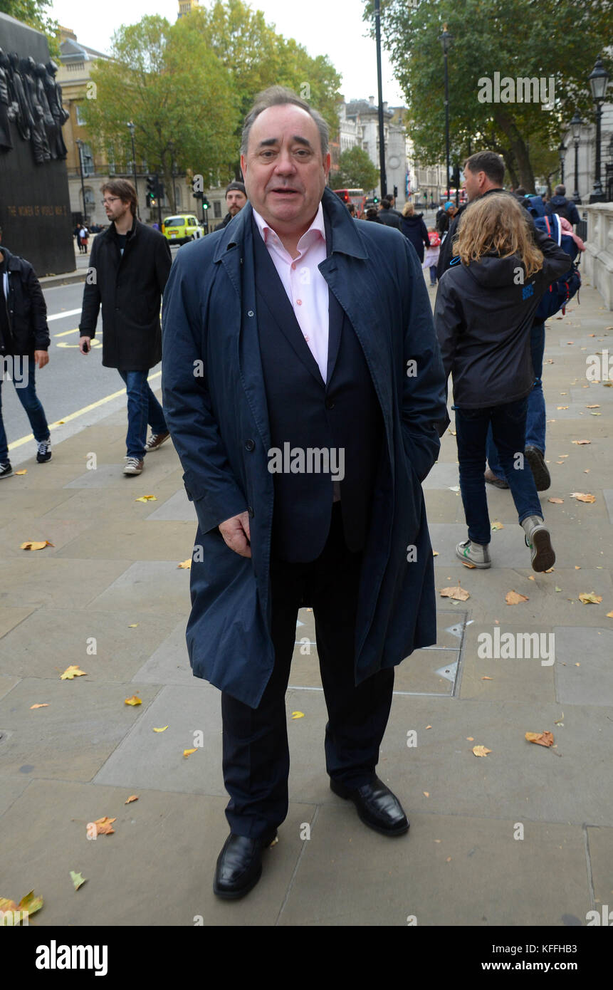 London, UK. 28th October, 2017. Alex Salmond, Scottish politician ...