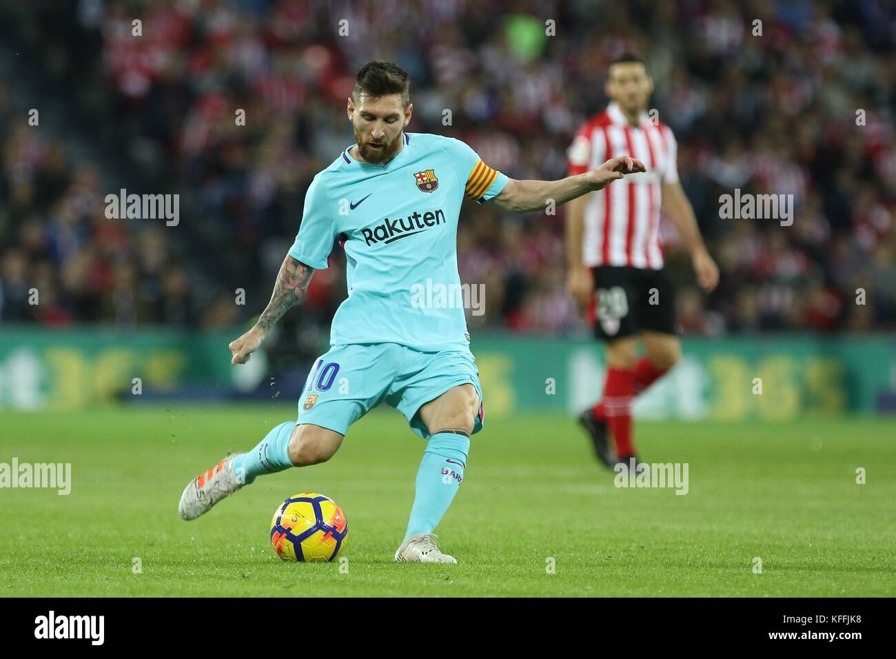 Lionel Messi during the Spanish La Liga soccer match between Athletic ...