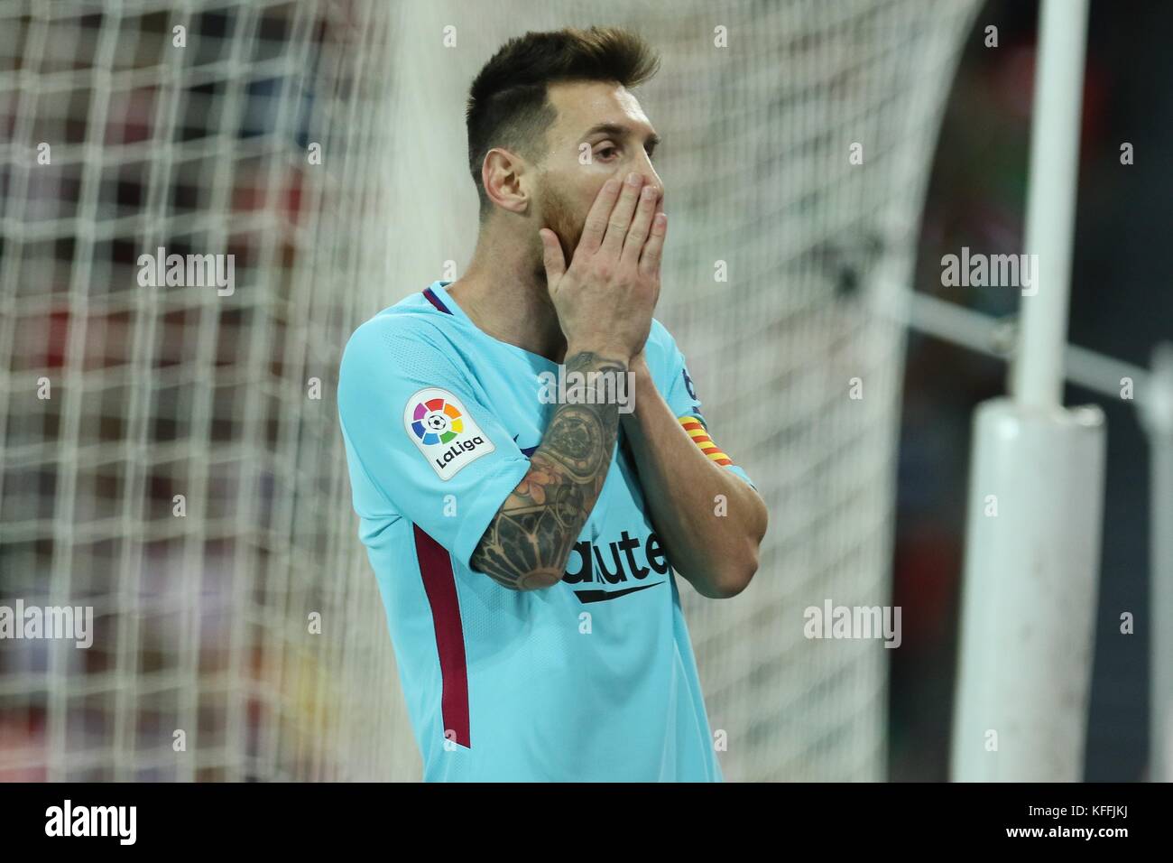 Lionel Messi during the Spanish La Liga soccer match between Athletic ...