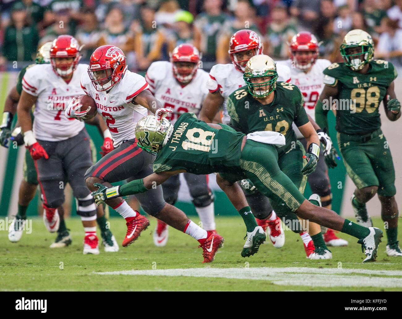 Tampa, Florida, USA. 28th Oct, 2017. South Florida Bulls safety Jaymon ...