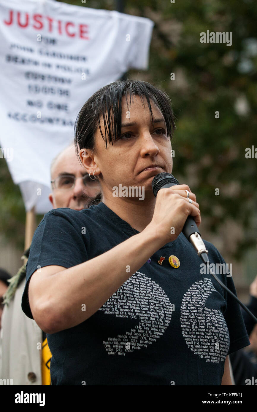 London, UK. 28th October, 2017. Becky Shah of the Hillsborough Justice ...