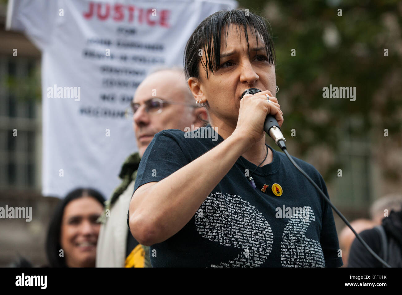 London, UK. 28th October, 2017. Becky Shah of the Hillsborough Justice ...