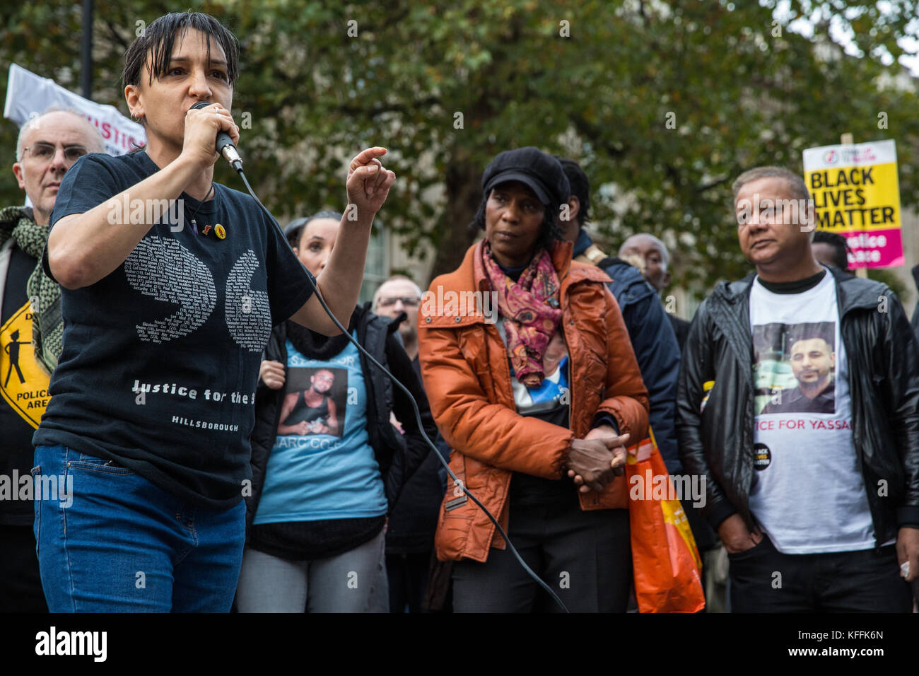 London, UK. 28th October, 2017. Becky Shah of the Hillsborough Justice ...