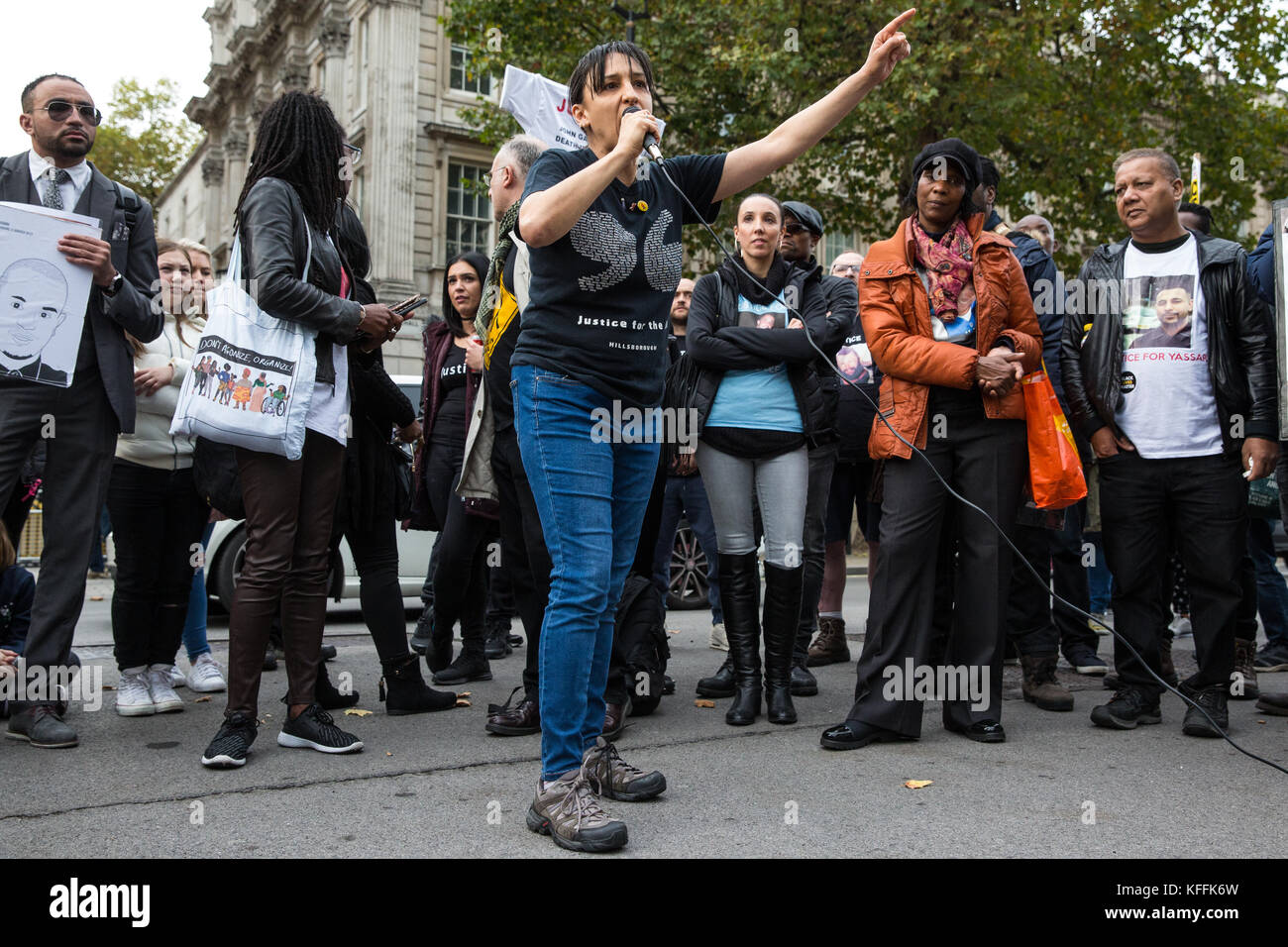 London, UK. 28th October, 2017. Becky Shah of the Hillsborough Justice ...