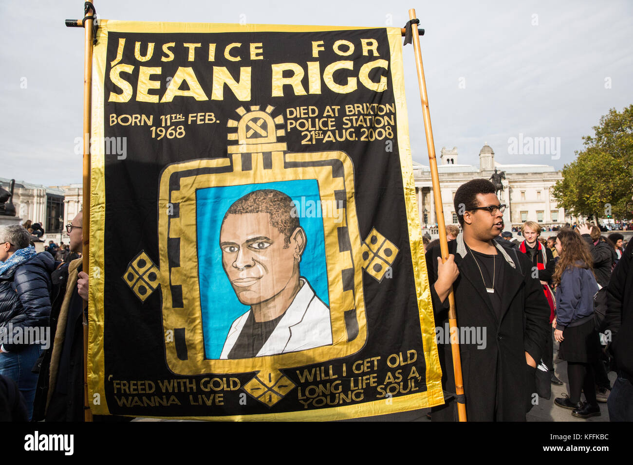 London, UK. 28th October, 2017. Supporters of the Justice for Sean Rigg ...