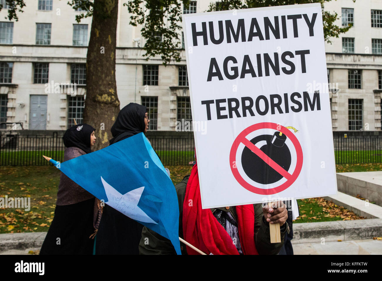London, UK. 28th October, 2017. Members of the Somali community protest ...