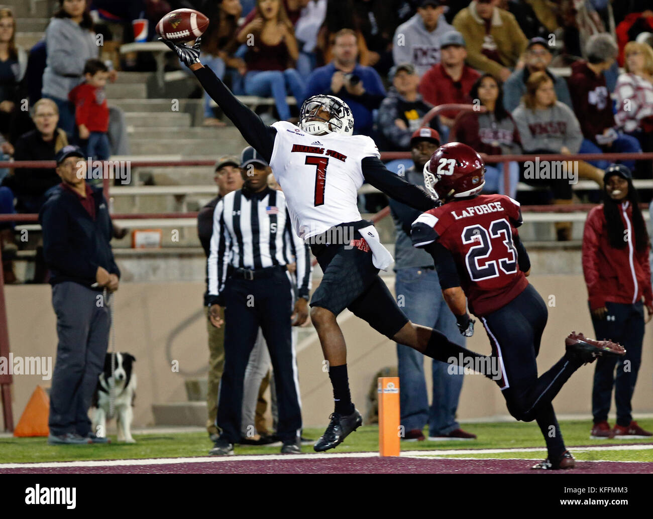 Las Cruces, NM, USA. 28th Oct, 2017. Arkansas State wide receiver Omar ...