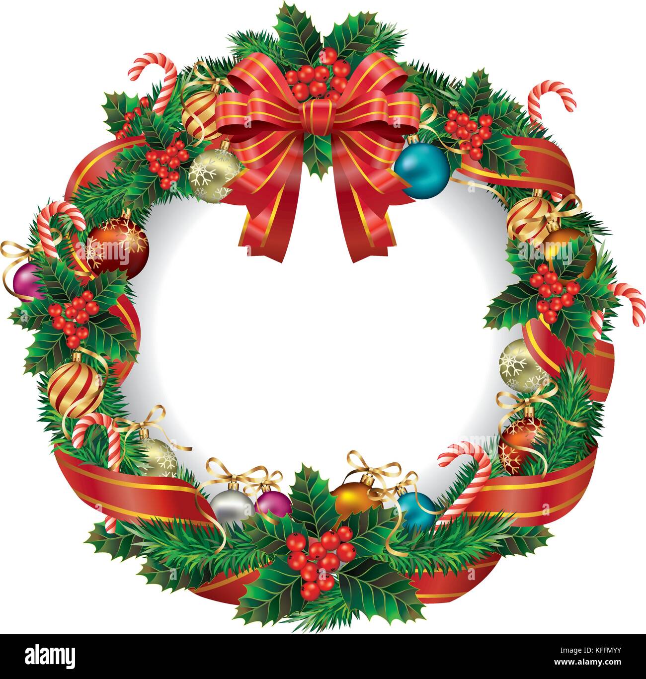 Christmas wreath. Vector Illustration Stock Vector Image & Art - Alamy