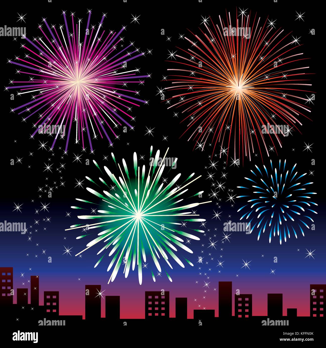 Fireworks display and light show Stock Vector Images - Alamy